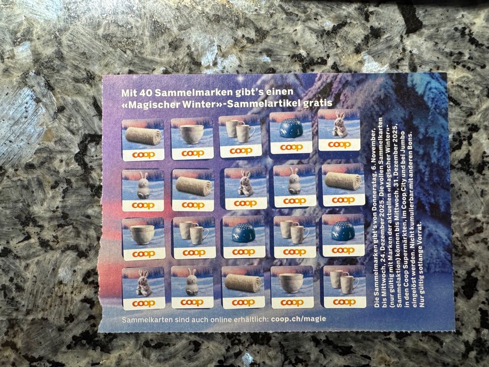 1 volle Karte magischer Winter ( 40 Punkte ) (Neu (gemäss Beschreibung ...