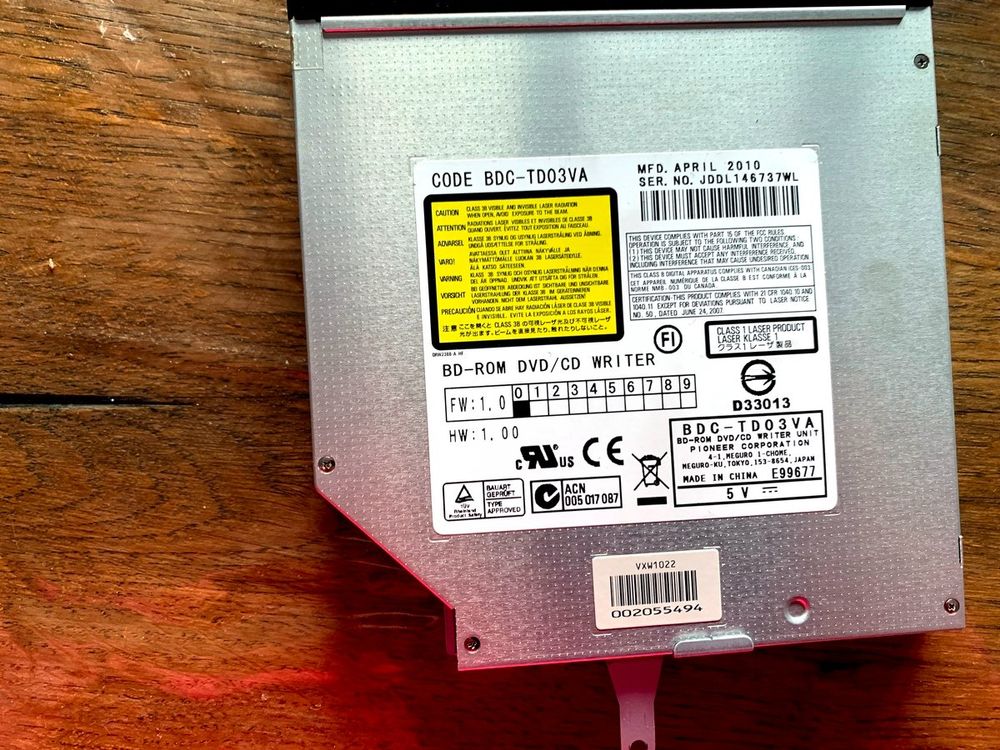 Sony Laptop DVD/CD Writer passend für Sony Model PCG 71211m (Gebraucht ...