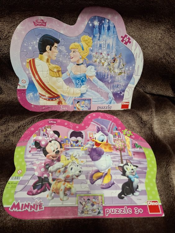 2 Disney Puzzles Prinzessinen & Minnie Mouse 25 Teile 3+ (Gebraucht) in ...