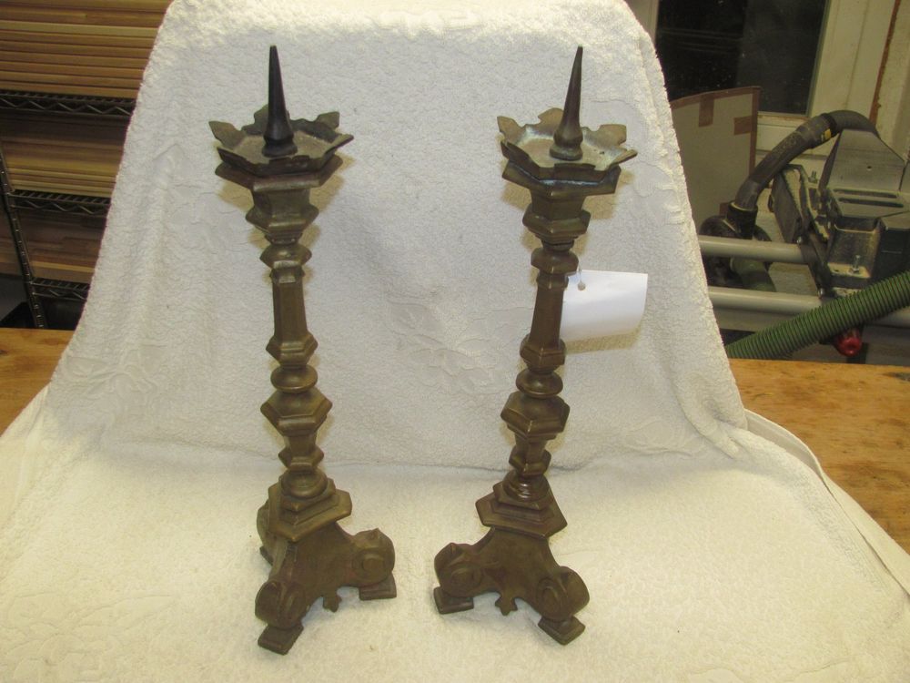 Paar Kerzenständer Kerzenhalter LAMBERT 44cm Bronze (Gebraucht) in ...