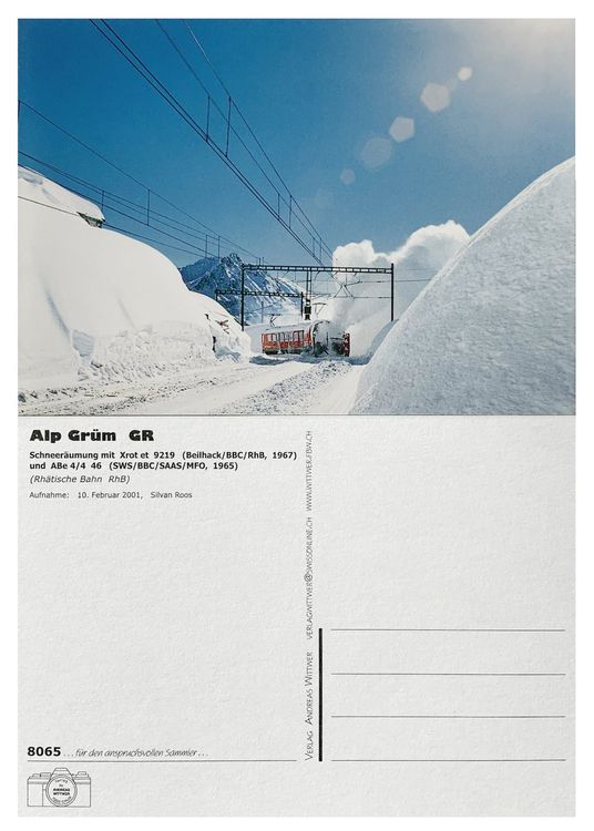 Alp Grüm Bernina Poschiavo Bahn RhB Xrot et 9219 + ABe 4/4 (Neu (gemäss Beschreibung)) in Bern ...