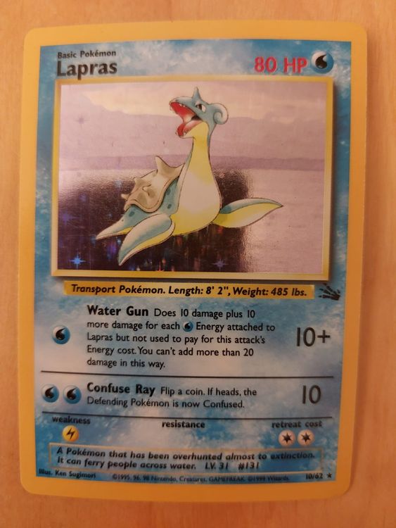 Pokémon 1999 Fossil EN Lapras 10/62 1/2 (Gebraucht) in Bern für CHF 10 ...
