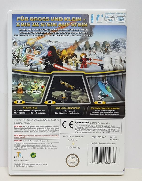Lego Star Wars Die Komplette Saga Wii (Gebraucht) in Schüpfheim für CHF ...