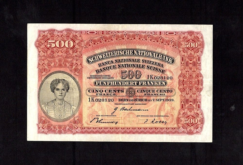 500 Franken 1939 (Gebraucht) in Oberglatt ZH für CHF 990 – mit Lieferung auf Ricardo kaufen
