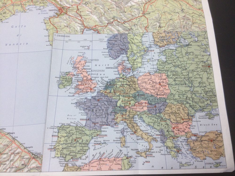Swissair Map of the World and Special Map of the Alpine | Kaufen auf ...