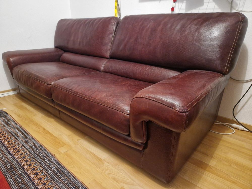 Wunderschone Ledersofa Vintage Braun Ebenbild