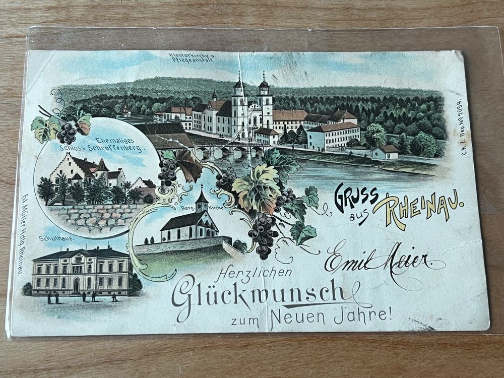 Gruss aus Rheinau, 1899, 5-Bild-Litho (Gebraucht) in Stäfa für CHF 1 – mit Lieferung auf Ricardo ...