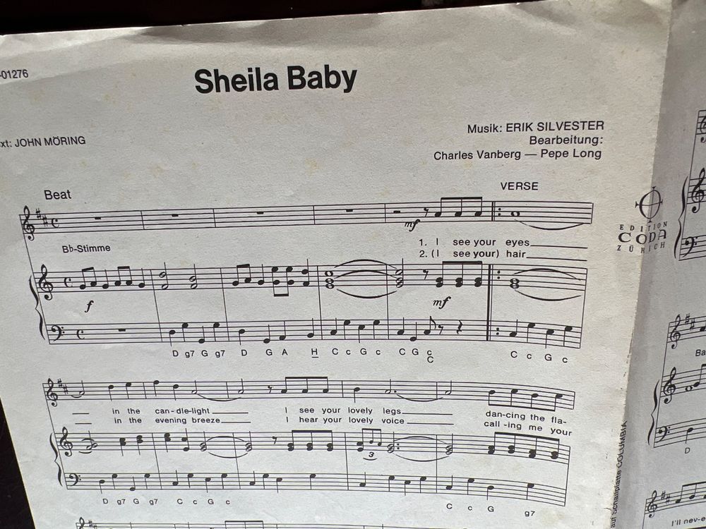 Noten Antik - Sheila Baby - Wann kommst du wieder (Gebraucht) in ...