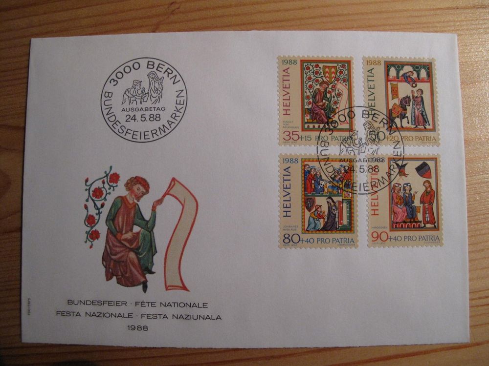 Pro Patria 1988 FDC (Gebraucht) in Wil SG für CHF 2 – mit Lieferung auf Ricardo kaufen