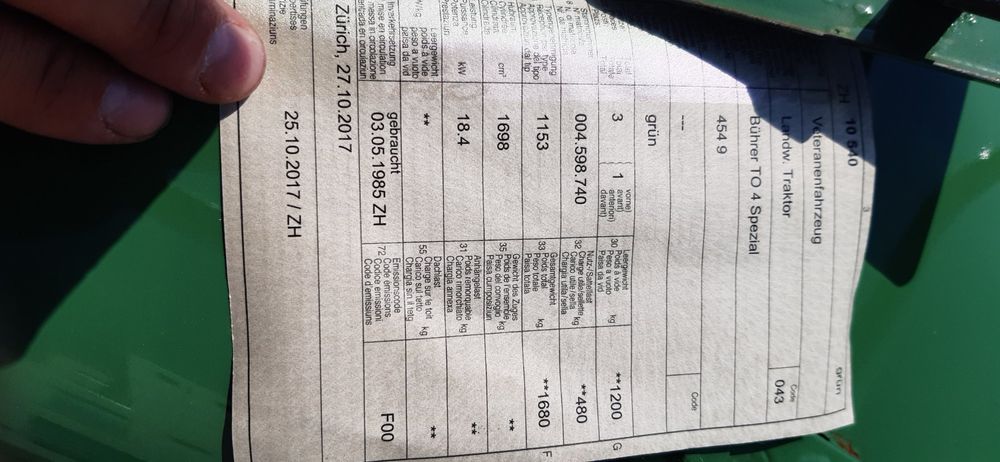 Traktor Bührer Oldtimer Jahrgang 1952 Occasion (Gebraucht) in Bäretswil für CHF 9000 – nur ...