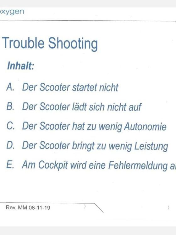 OXYGEN OX5 Reparatur-Anleitung (Gebraucht) in Leuzigen für CHF 12 – mit ...