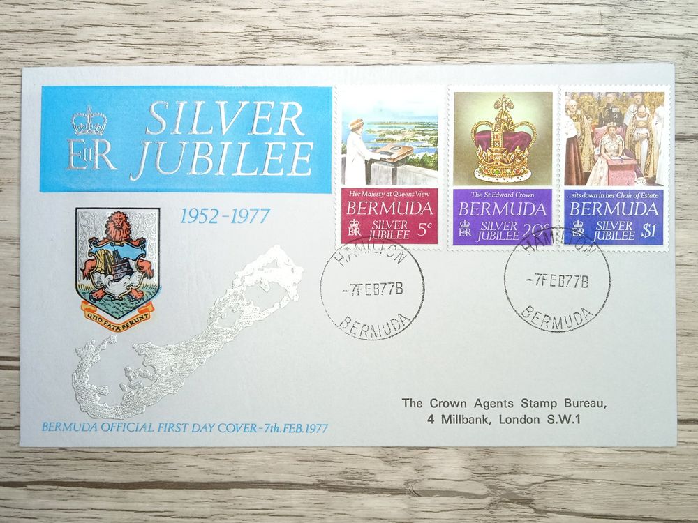 TR87 Enveloppe + Timbre Bermuda 1977 Silver Jubilee QE2 | Kaufen auf ...