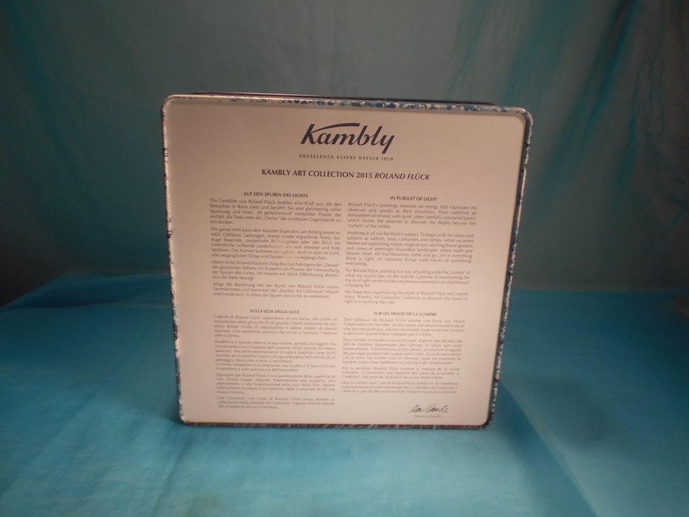 Kambly Blechbüchse, Künstlerbüchse, Bäume, Roland Flück 2015 (Gebraucht ...