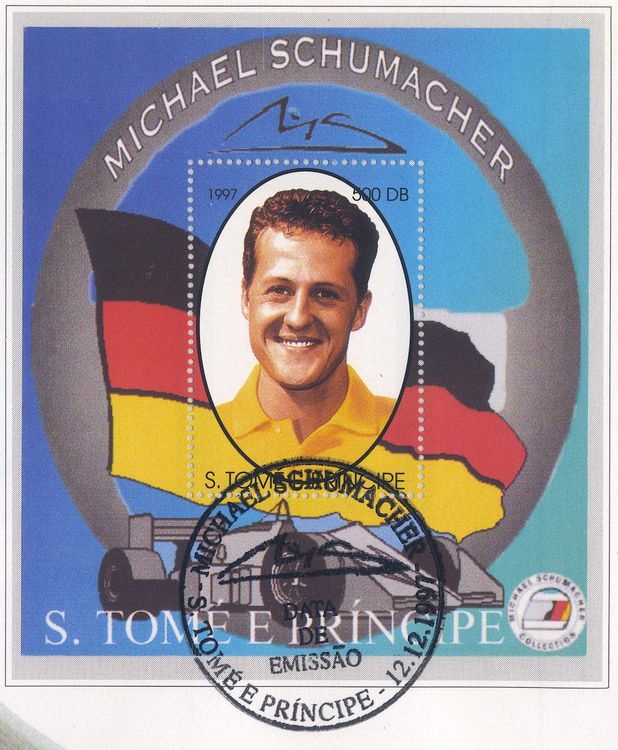 Numisbrief Michael Schumacher mit Uganda 1000sh Silber Münz (Gebraucht ...