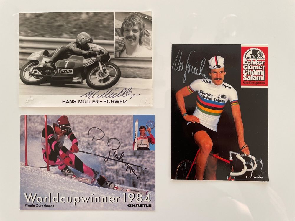 Autogrammkarten Sammlung Schweizer Sportler 70er/80er Jahre (Gebraucht ...