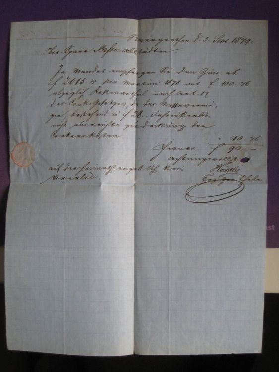 alter Brief von Altstätten 3.IX.1879 (Gebraucht) in Wangs für CHF 3 ...