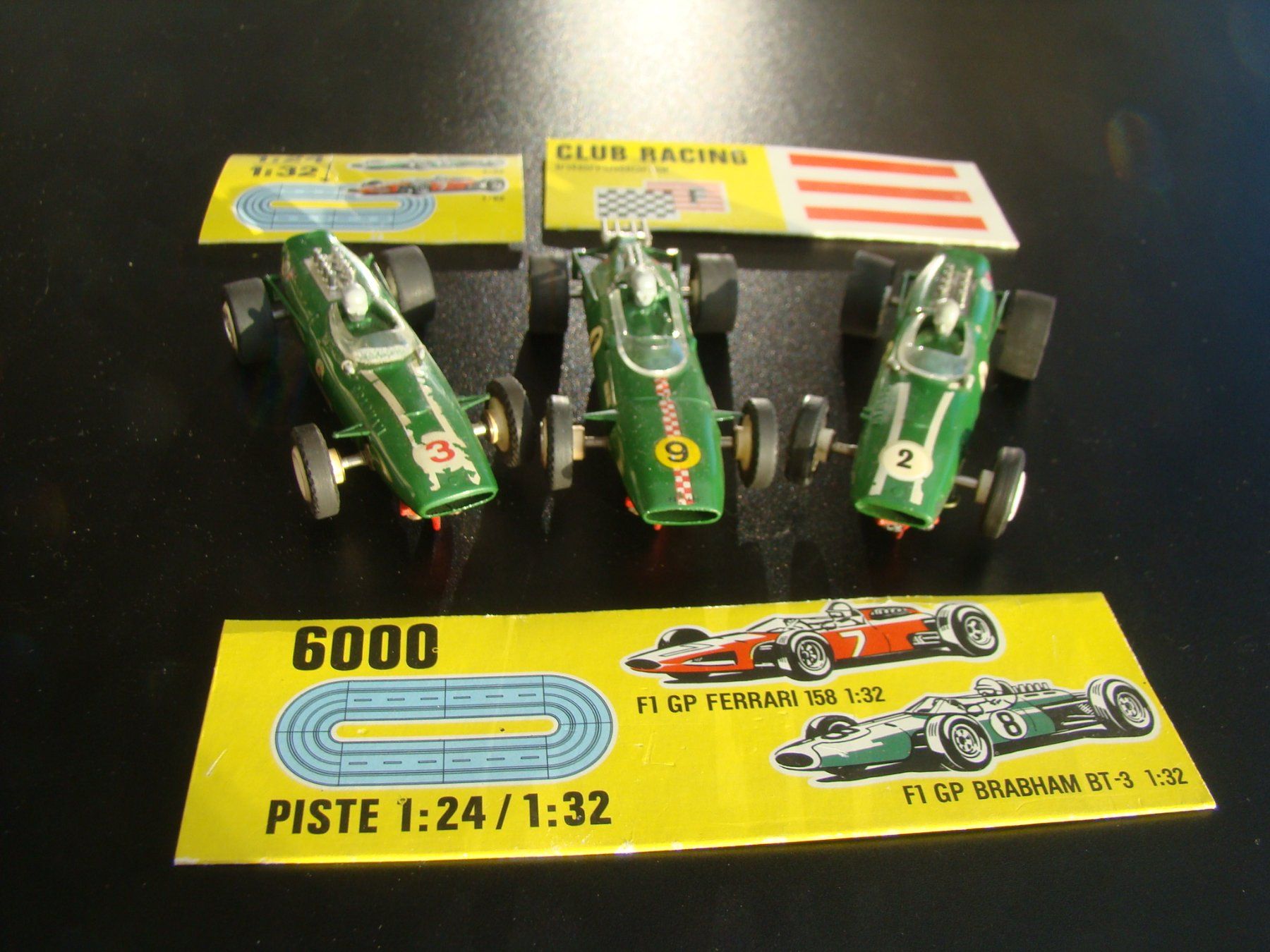 3 x Faller Club Racing Brabham grün England 1:32 alt selten (Gebraucht ...