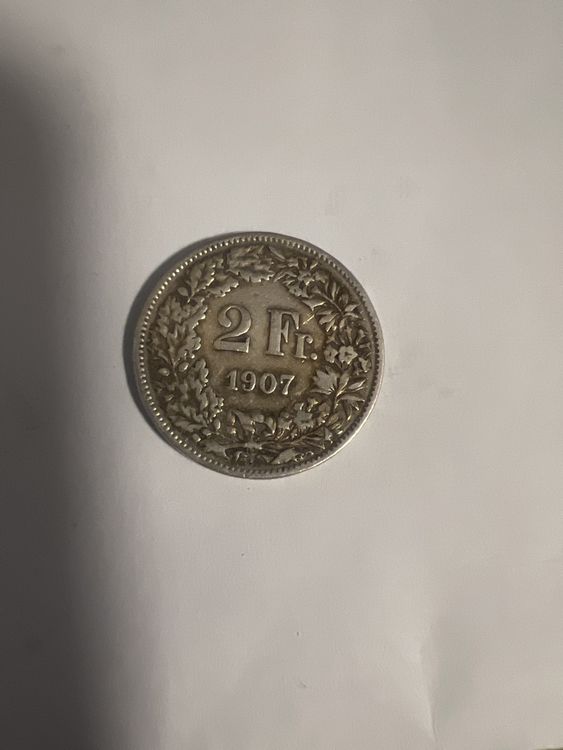 2 Franken Silbermünze jg 1907 | Kaufen auf Ricardo