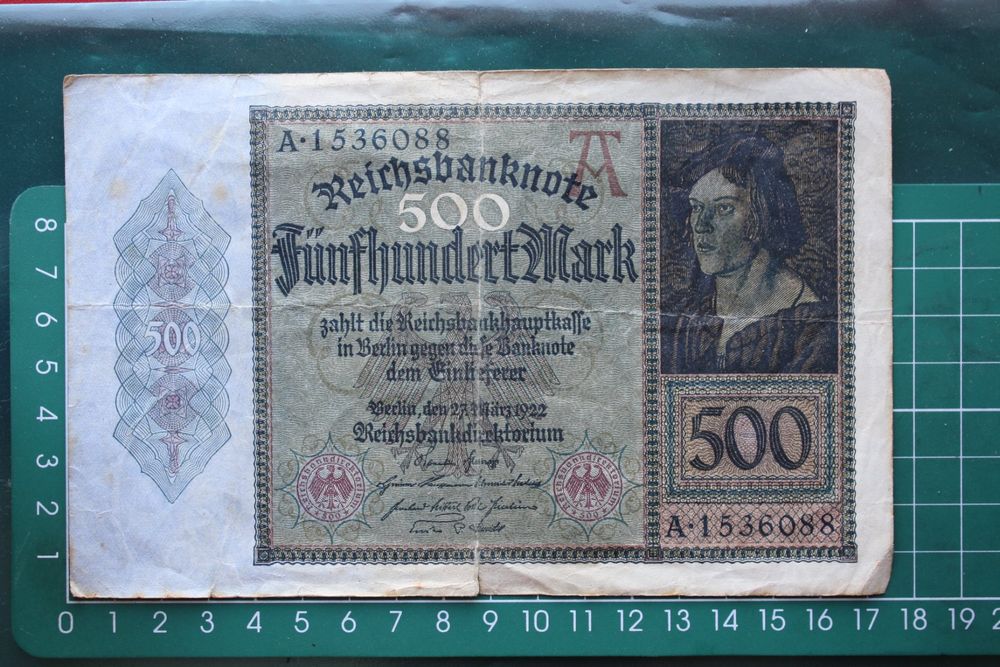 currency reichsbanknote 500 Mark 1922 (D'occasion) à Laupen pour CHF 4 – avec livraison ...