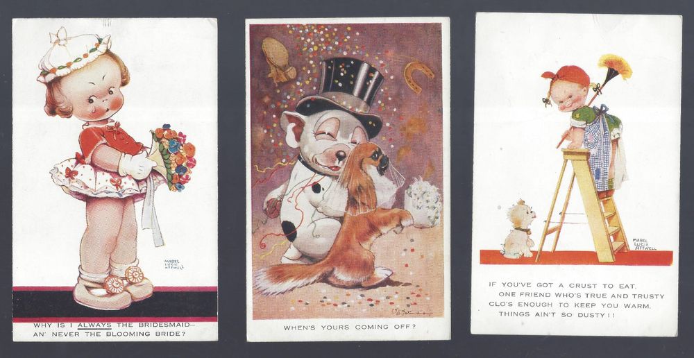 3 postcards - 2 from illustrator Mabel Lucie Attwell | Kaufen auf Ricardo