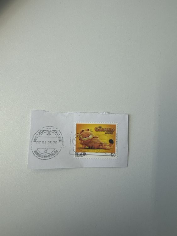 Rare Garfield Movie Stamp - Schweiz Helvetia - Collectible (Gebraucht ...