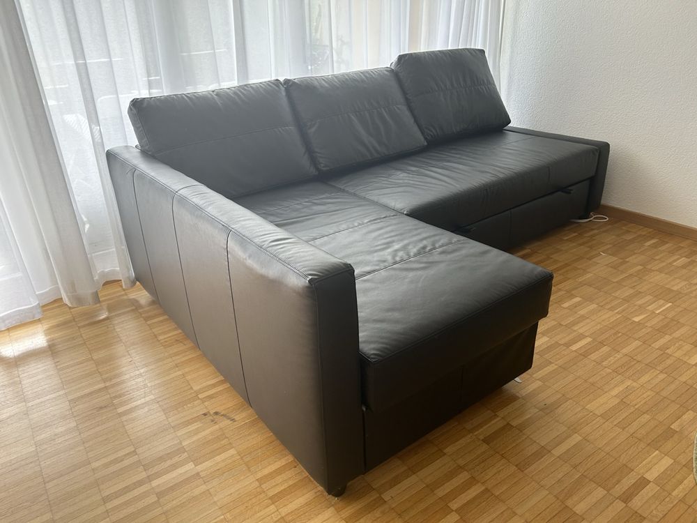Ikea Ledersofa schwarz | Kaufen auf Ricardo