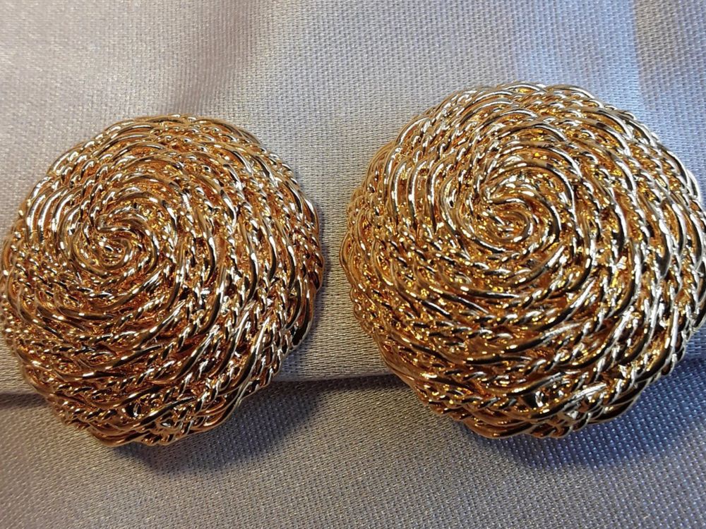 Vintage Luxus goldige Ohrclips 80er Jahre NEU | Kaufen auf Ricardo