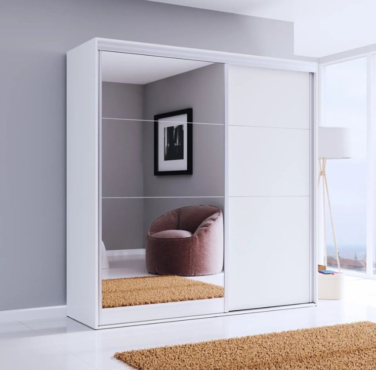 Kleiderschrank Schiebeturen Spiegel 1