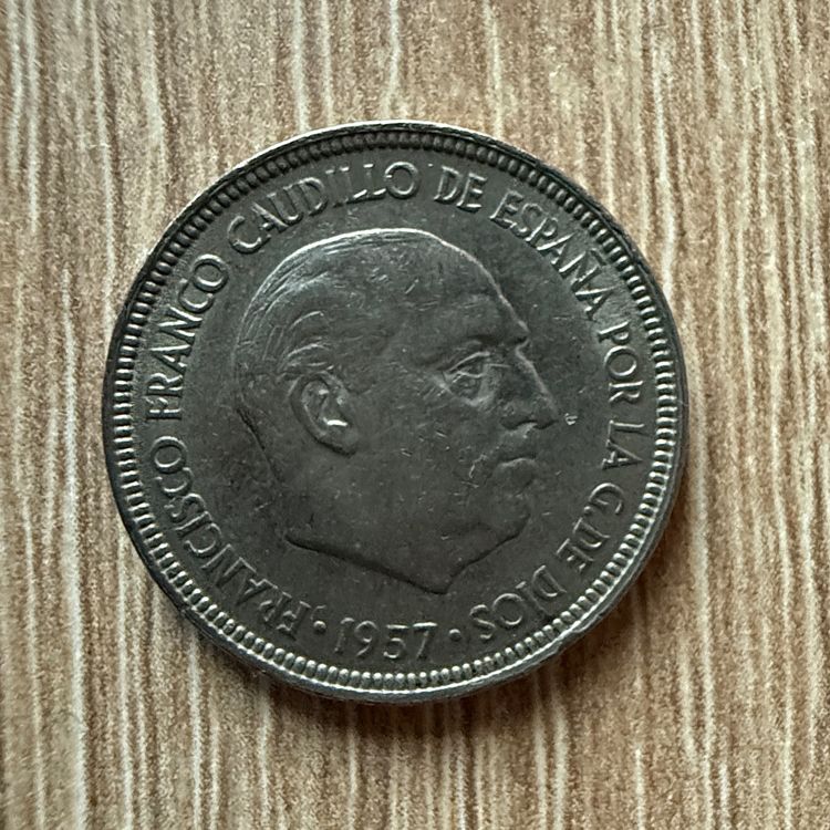 Spanien PTAS 5er Münze 1957 (Gebraucht) in Dintikon für CHF 5 – mit Lieferung auf Ricardo kaufen