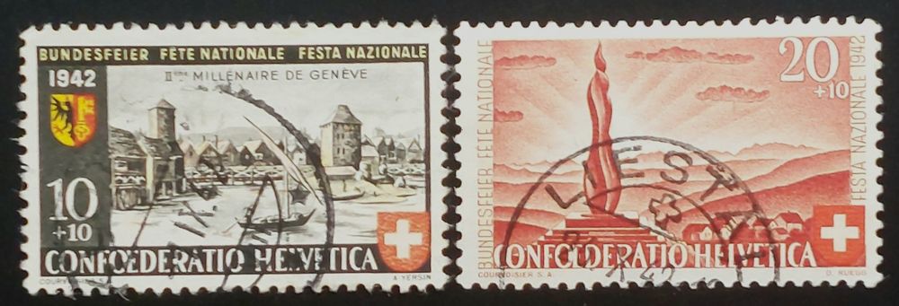 1942 Pro Patria Landschaftsbilder B15-B16 ʘ gestempelt | Kaufen auf Ricardo