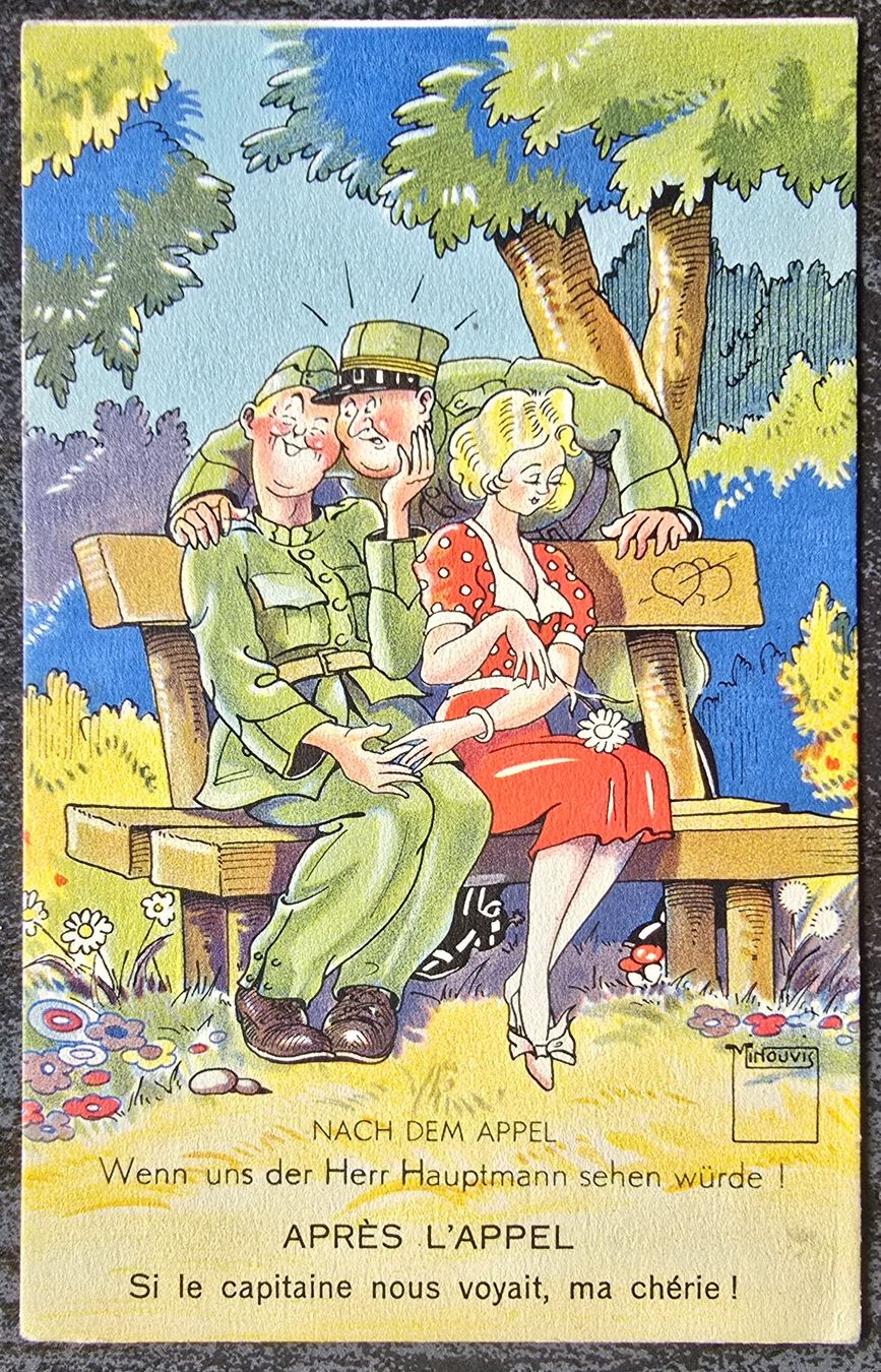 Alte Ansichtskarte: Liebe nach dem Appell, Militär 1916! ... (Gebraucht ...