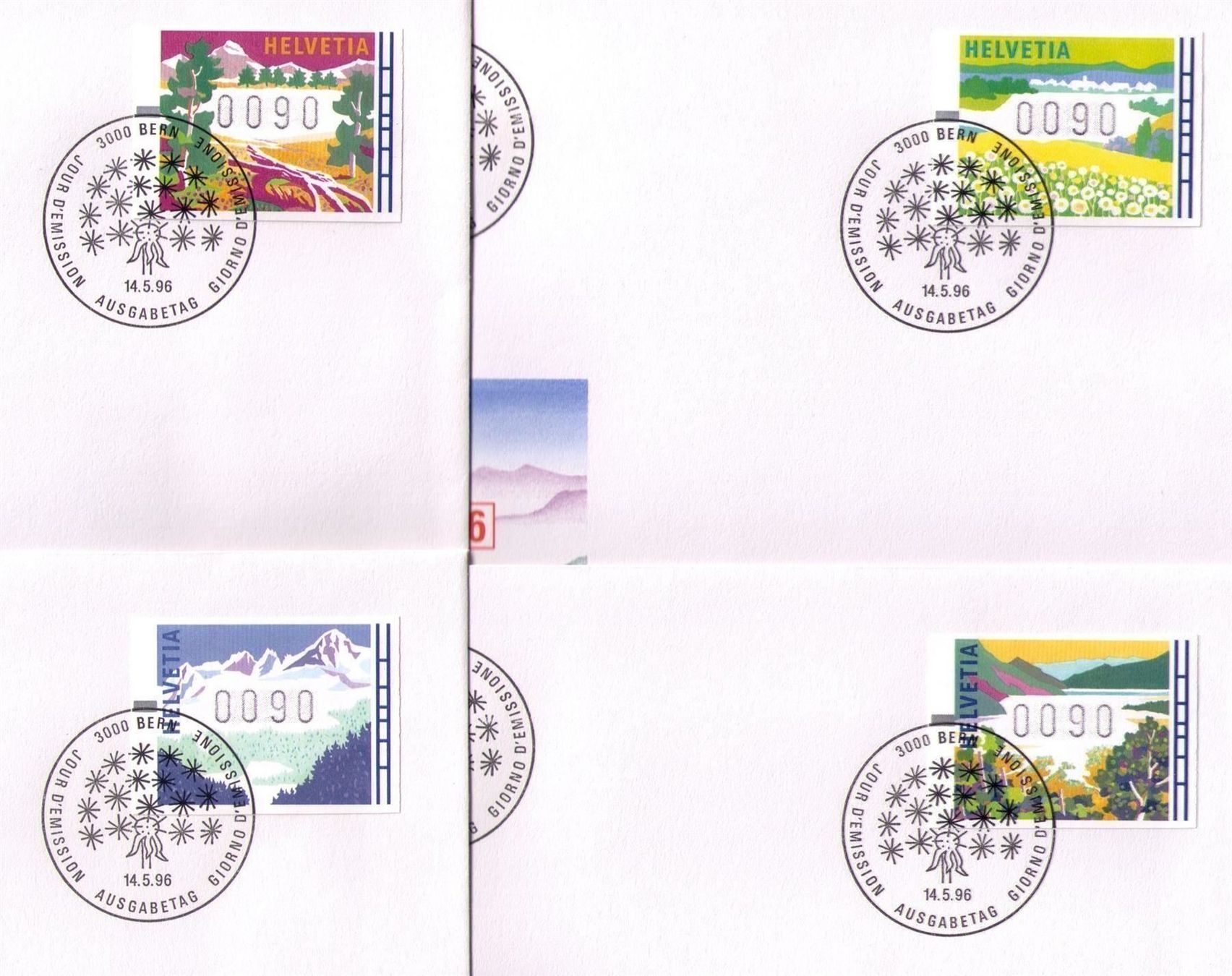 ATM 11-14_Jahreszeiten_4 FDC_Schöne LÖWENZAHN-O_portogerecht (Gebraucht ...