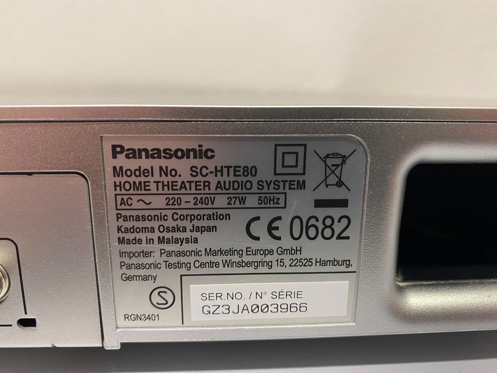 Panasonic SC-HTE80 (Gebraucht) in Hochdorf für CHF 80 – nur Abholung ...