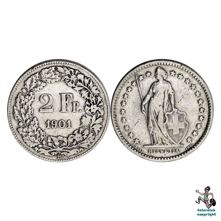 2 Franken von 1901, sehr schön | Kaufen auf Ricardo