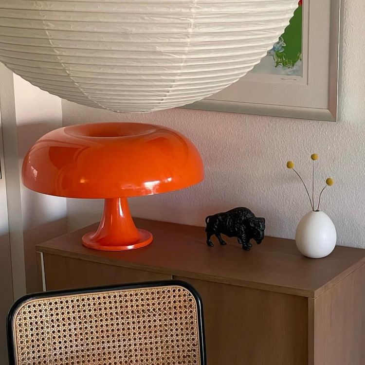 Lamp Retro Orange Designer Mushroom Table Lamp Bedroom (Neu und ...