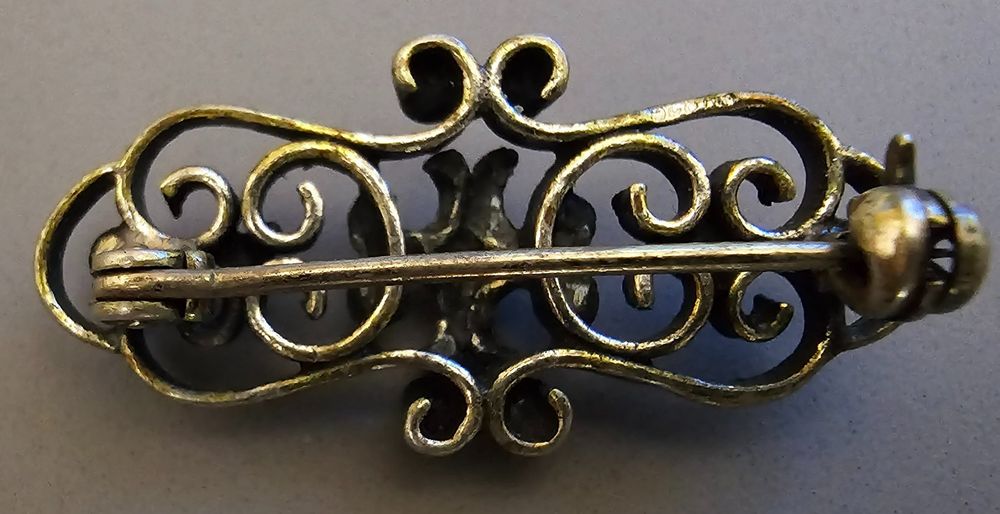 Antik Brosche 800 Silber gestempelt Handarbeit | Kaufen auf Ricardo