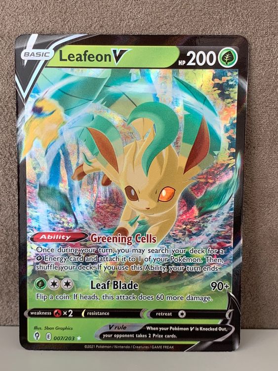 Leafeon V ENG Drachenwandel Pokemon 007/203 (Gebraucht) in Fislisbach ...