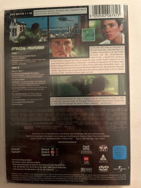 Marvel: HULK (2003), DVD 📀 - 2 Disc Special Edition (Neu (gemäss Beschreibung)) in Sierre für ...