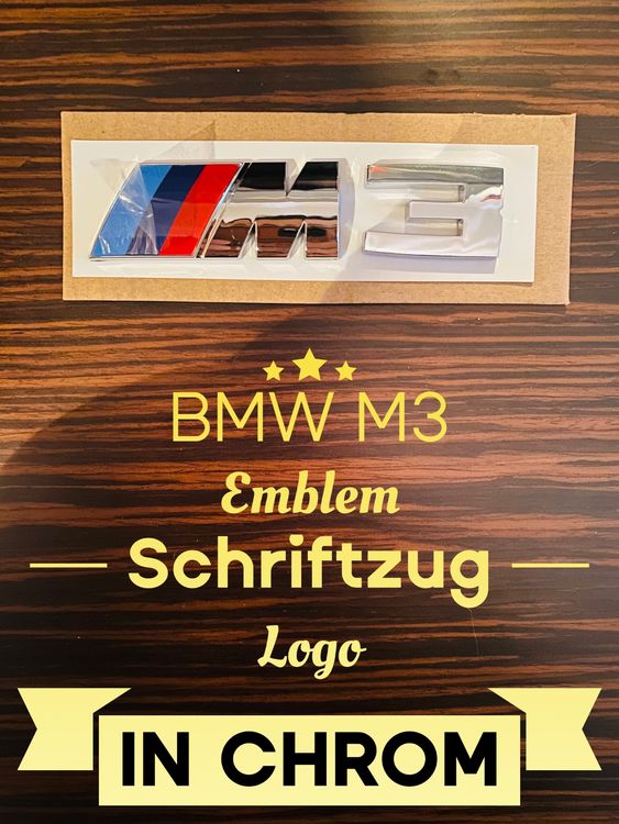 BMW M3 Emblem Logo Schriftzug NEU in Chrom | Kaufen auf Ricardo