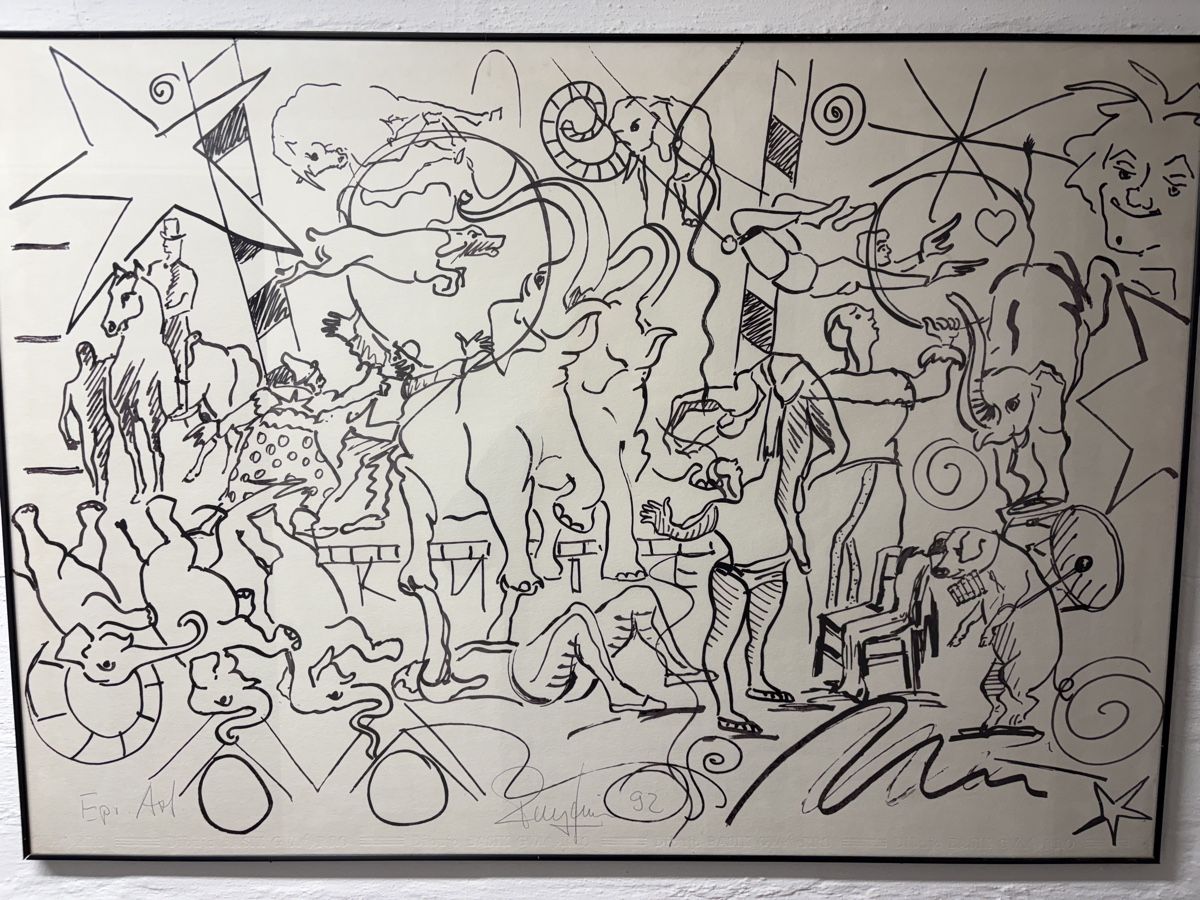 Rolf Knie Bild Zirkus-Gemälde, signiert, 1992, gerahmt (Gebraucht) in Rüti ZH für CHF 300 – nur ...
