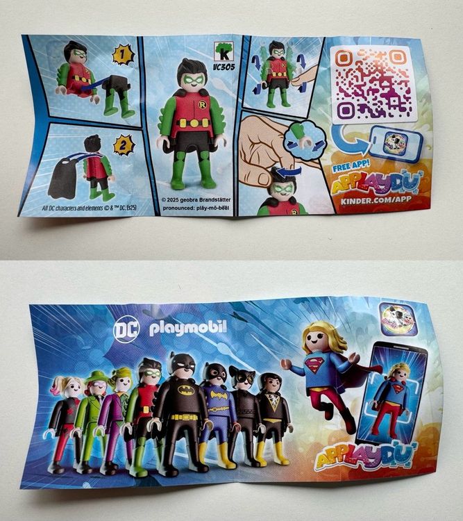PLAYMOBIL Robin – DC comics – Kinder Surprise – Geobra (Neuf (Voir ...