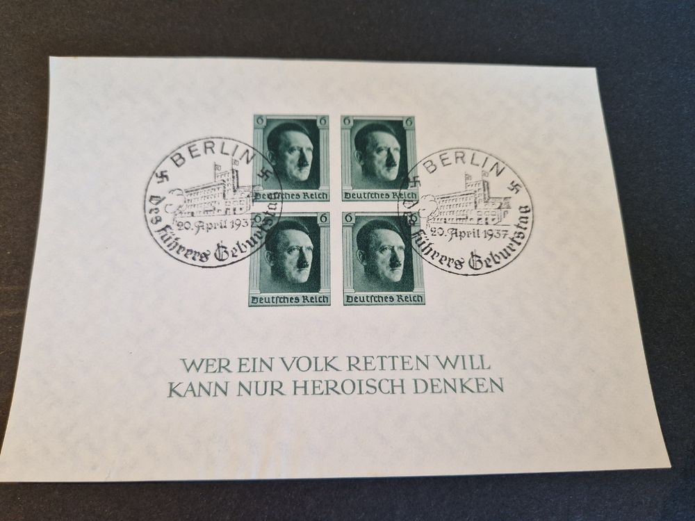 Adolf Hitler, Propagandakarte 1937, DR Briefmarken (Gebraucht) in St. Gallen für CHF 8 – mit ...
