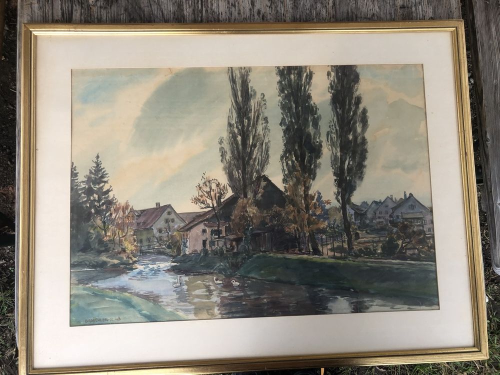 Otto Braschler Aquarell 1943 | Kaufen auf Ricardo