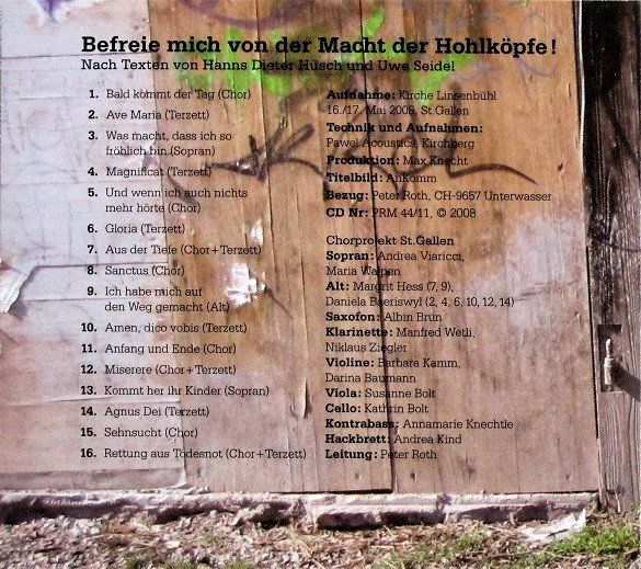 Peter Roth BEFREIE MICH VON DER MACHT DER HOHLKÖPFE CH CD (Gebraucht ...