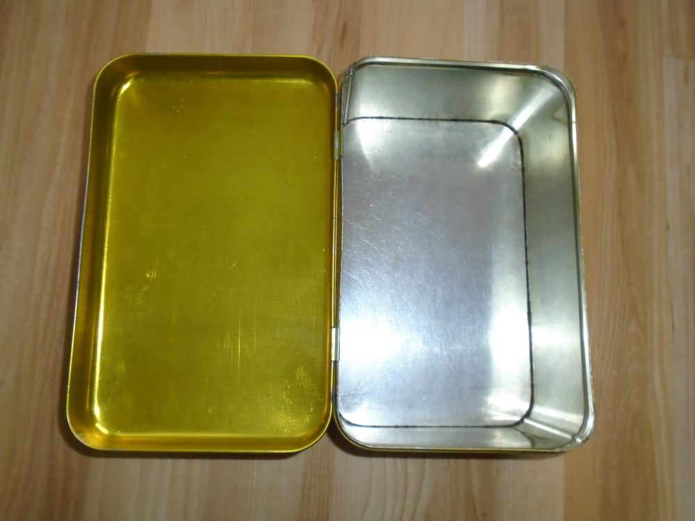 alte BLECH-BÜCHSE, Dose mit Blumenmotiv / Aufbewahrungsbox | Kaufen auf ...