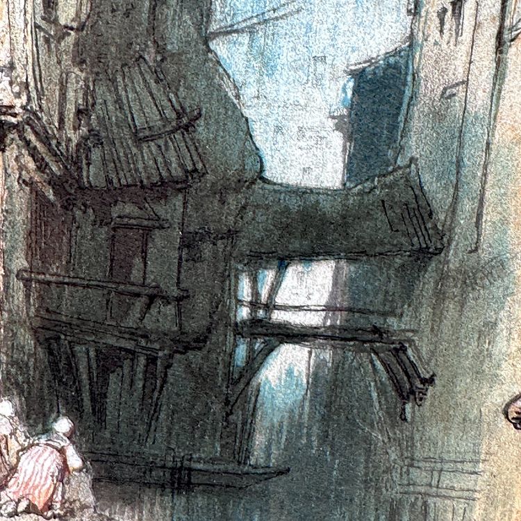 Ancienne Aquarelle et plume attribué à BALAN Eugène XIXème (Gebraucht) in Morges für CHF 20 ...