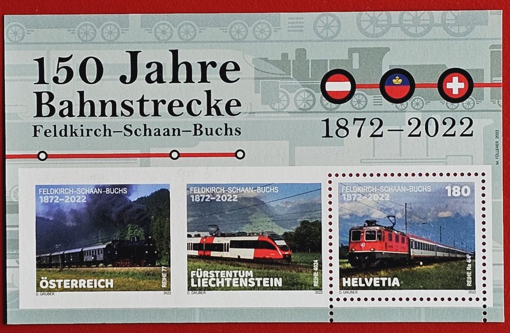 150 J. BAHNSTRECKE FELDKIRCH SCHAAN BUCHS FLACH BLOCK 2022** (Neu (gemäss Beschreibung)) in ...