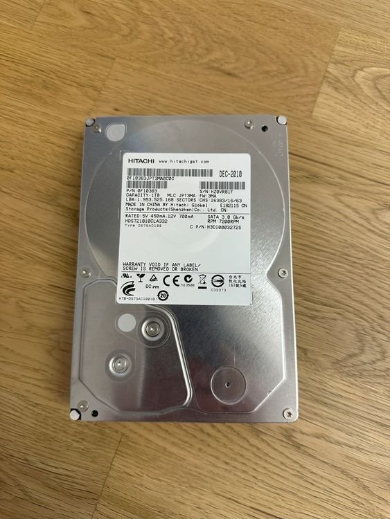 Hitachi HDD 1TB (Gebraucht) in Willisau für CHF 15 – mit Lieferung auf ...
