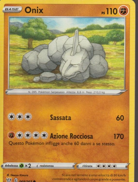 TCG POKEMON Stili Di Lotta BST 068/163 ONIX Italiano (Neu (gemäss ...