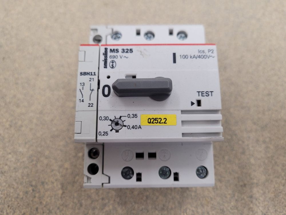 Motorschutzschalter ABB MS 325 / 0,25 - 0.4A /SBH11 (Gebraucht) in ...